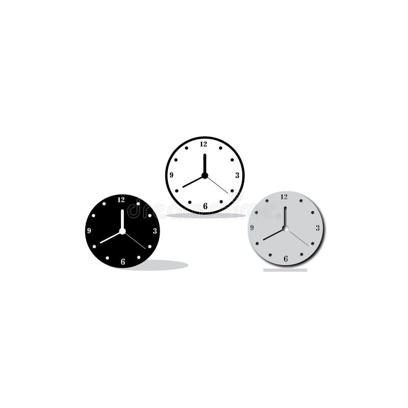 Wall Clock Logo Icon Abstract Circle Vector Illustration Design Stock ...