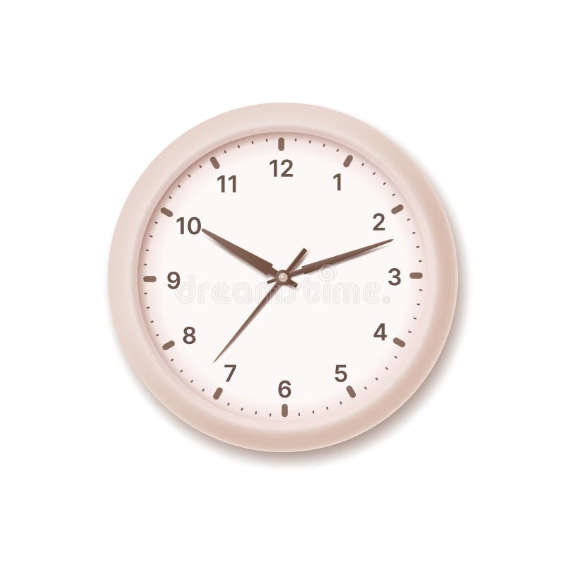 Wall Clock in Minimalistic 3d Style. Classic Design of Simple Wall ...