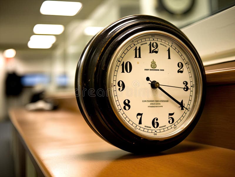 Wall Clock in Office during Break Time Stock Illustration ...