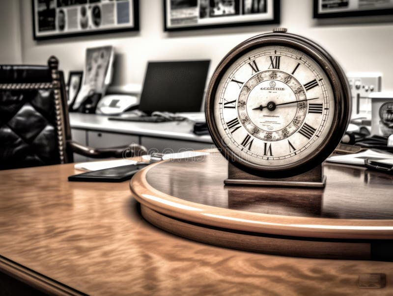 Wall Clock in Office during Break Time Stock Illustration ...