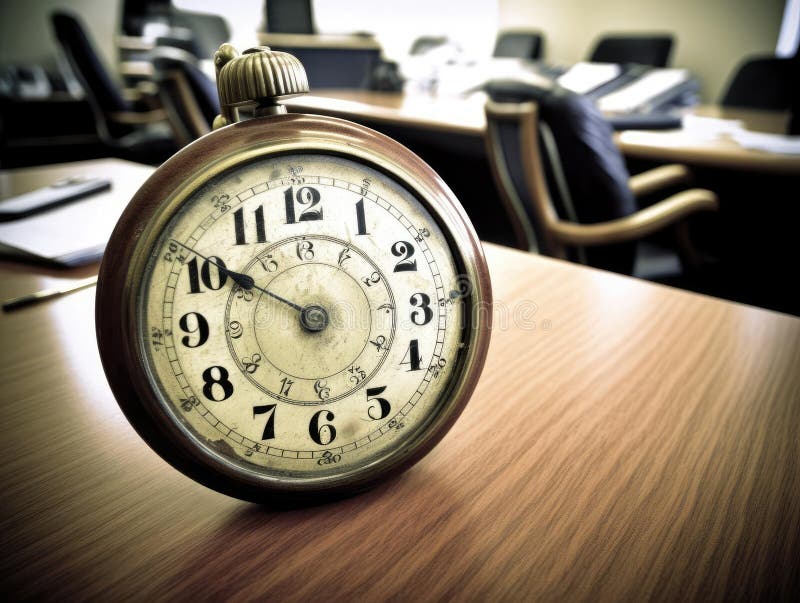 Wall Clock in Office during Break Time Stock Illustration ...