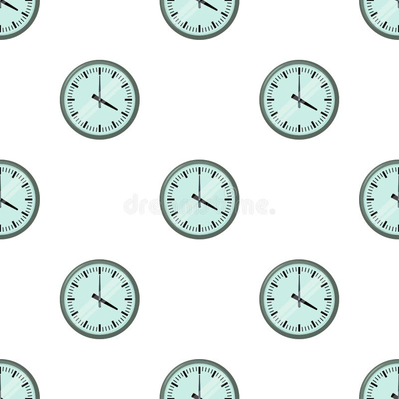 Wall Clock Pattern Seamless Vector Stock Vector - Illustration of ...
