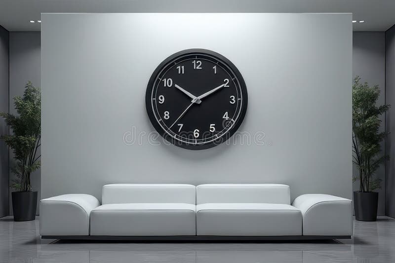 Wall Clock Redesign: Minimalist Floating Number Concept Stock ...