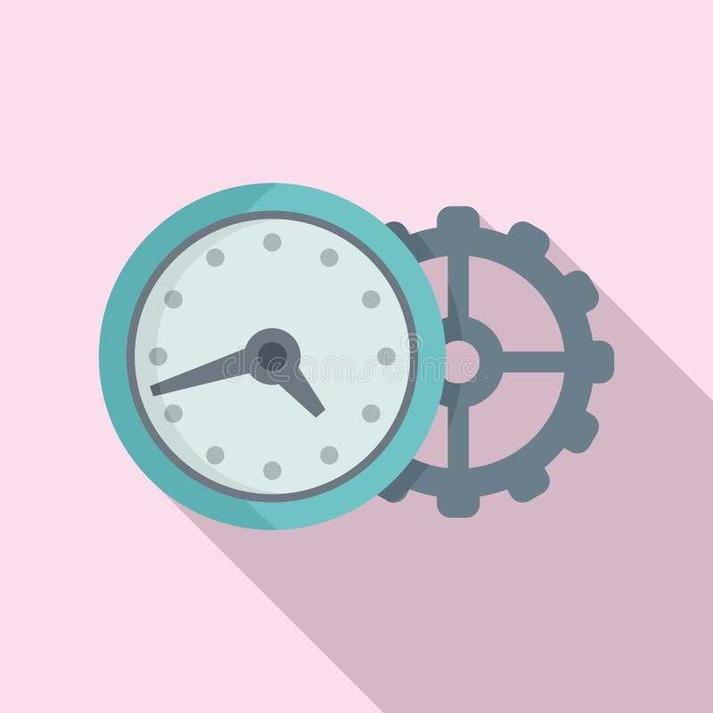 Wall Clock Repair Icon, Flat Style Stock Vector - Illustration of ...