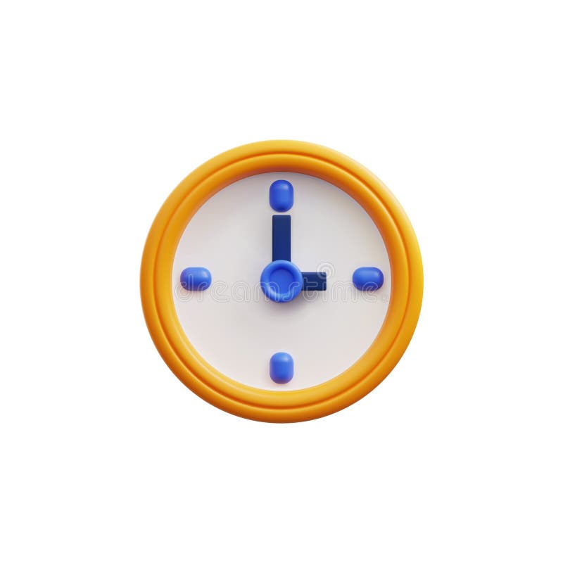 Wall Clock with Round Dial 3D Realistic Render Vector Illustration ...