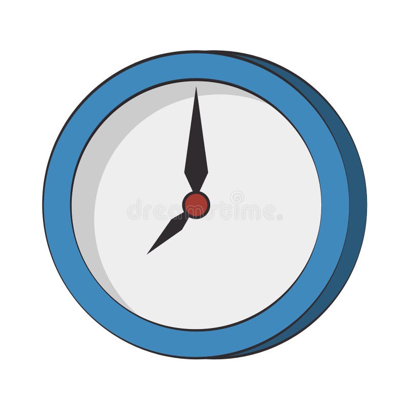 Wall Clock Round Frame Time Symbol Stock Vector - Illustration of time ...