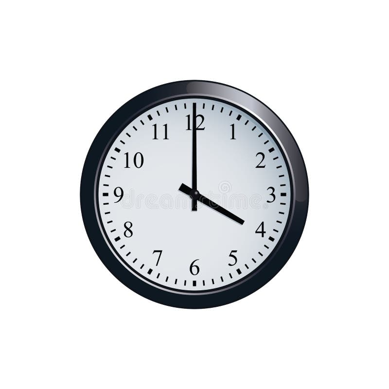 Wall Clock Set at 4 O`clock Stock Illustration - Illustration of face ...