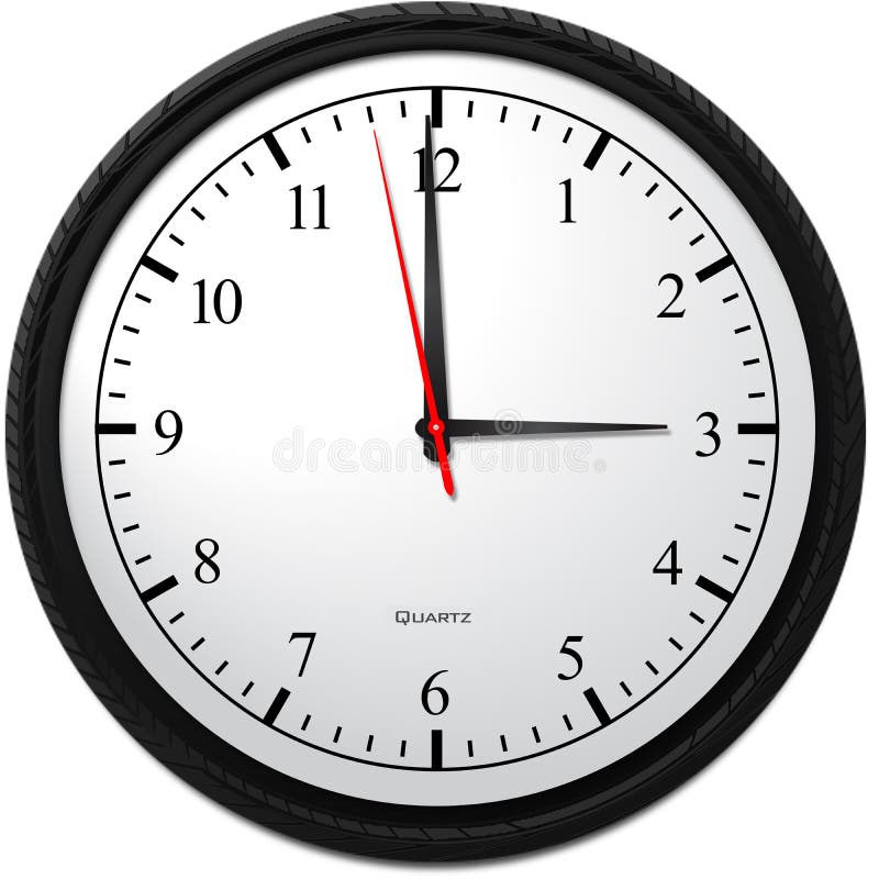Clock Showing Different Times Stock Illustration - Illustration of sign ...