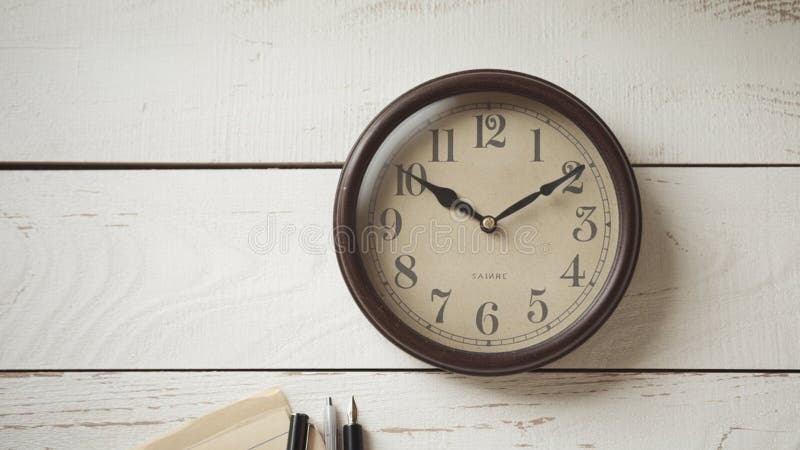 Wall Clock Showing Time Clock on Surface - Perfect for Time Management ...