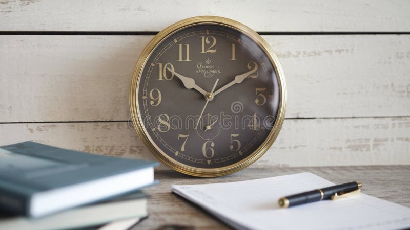 Wall Clock Showing Time Clock on Surface - Perfect for Time Management ...