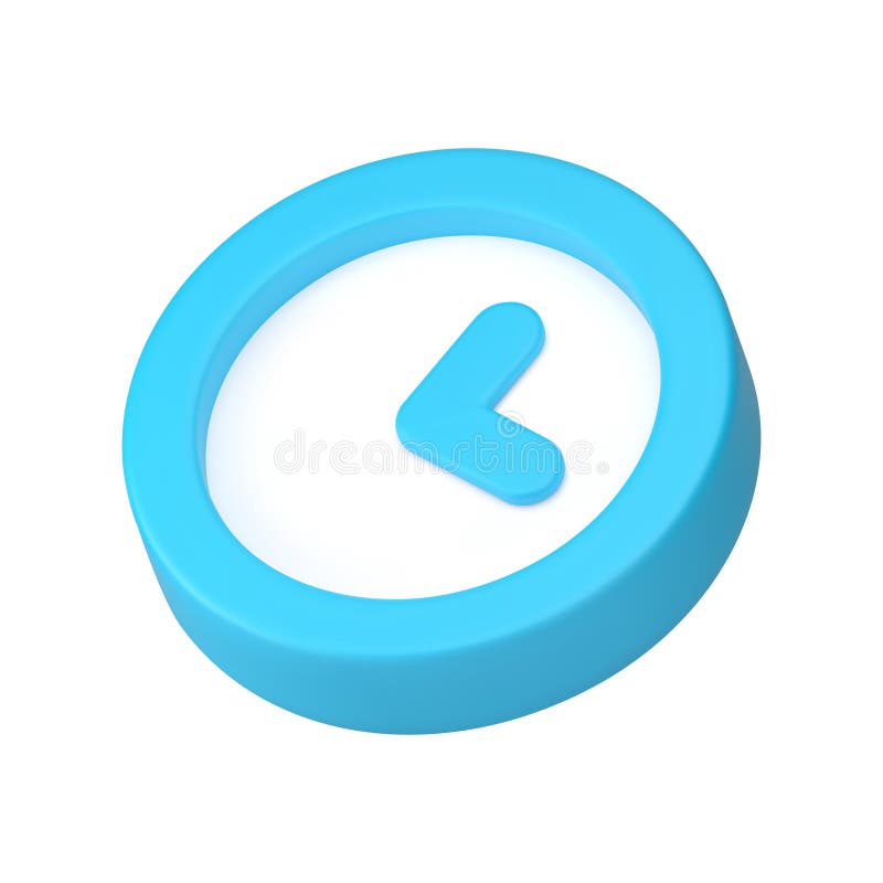 Wall Clock for Time Management Keeping Deadline Measurement Blue 3d ...