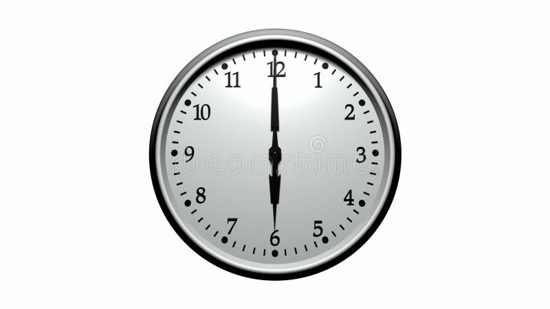 Wall Clock Animation with Ticking Minute Hand, Shows the Last 20 ...