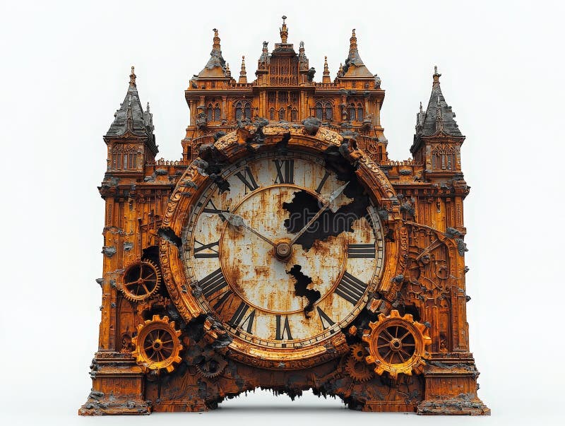 Wall Clock with Traditional Clock Face Showing Time in a Living Room ...