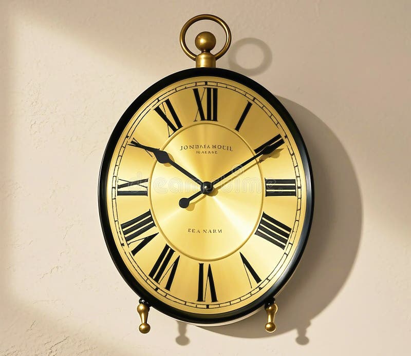 Wall Clock with a Unique, Classic, Elegant and Aesthetic Shape, with a ...