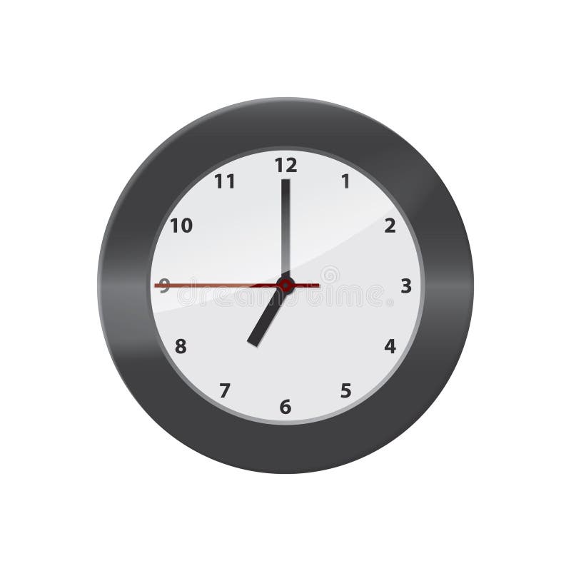 Wall Clock. Vector Illustration Decorative Background Design Stock ...