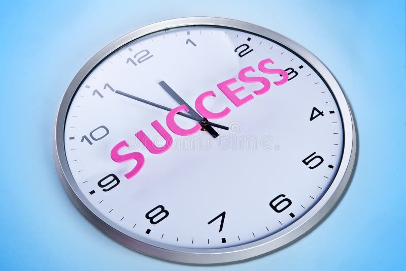Wall Clock with Word Success Stock Image - Image of earnings, clock ...