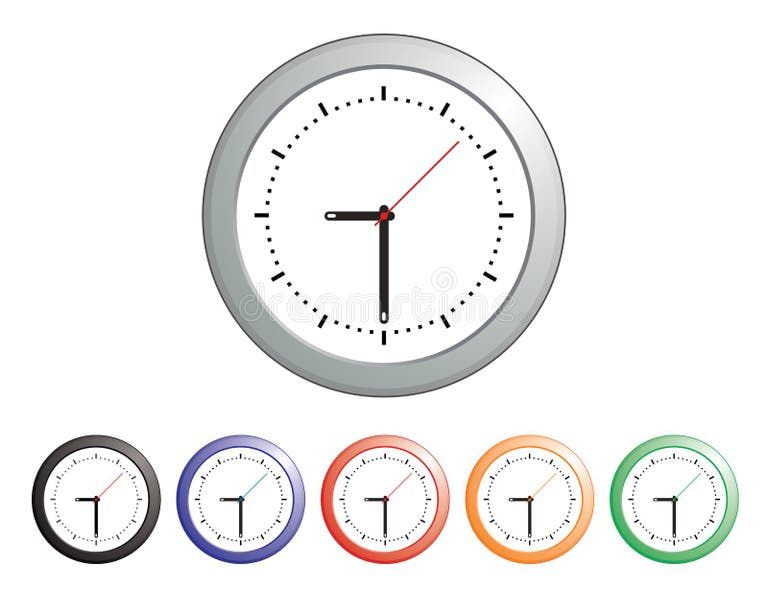 Wall Clocks Colors Design stock vector. Illustration of colors - 6627131