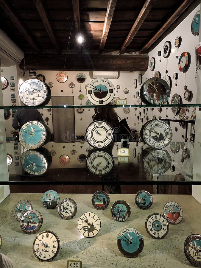 View of a Window of a Wall Clock Store in the City Editorial Image ...