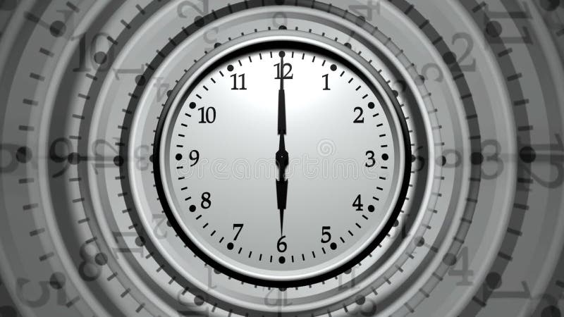 Clock Spinning 24 Hours (Loop) Stock Video - Video of loopready, back ...