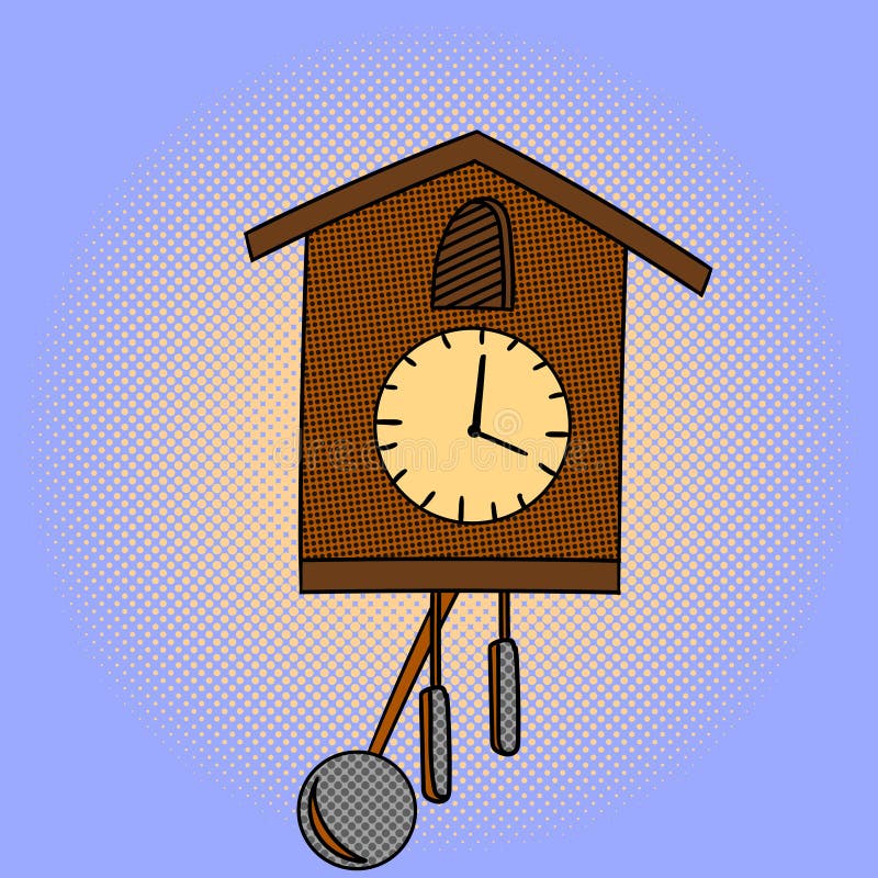 Wall Clocks Pop Art Vector Illustration Stock Vector - Illustration of ...