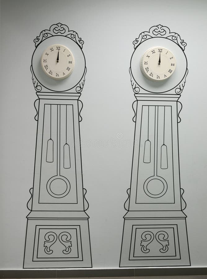 Wall clocks stick-on stock photo. Image of stickon, white - 36163876