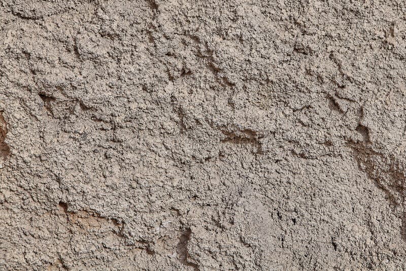 A Wall with Coarse Lime Plaster of Gray Color. Stock Image - Image of ...