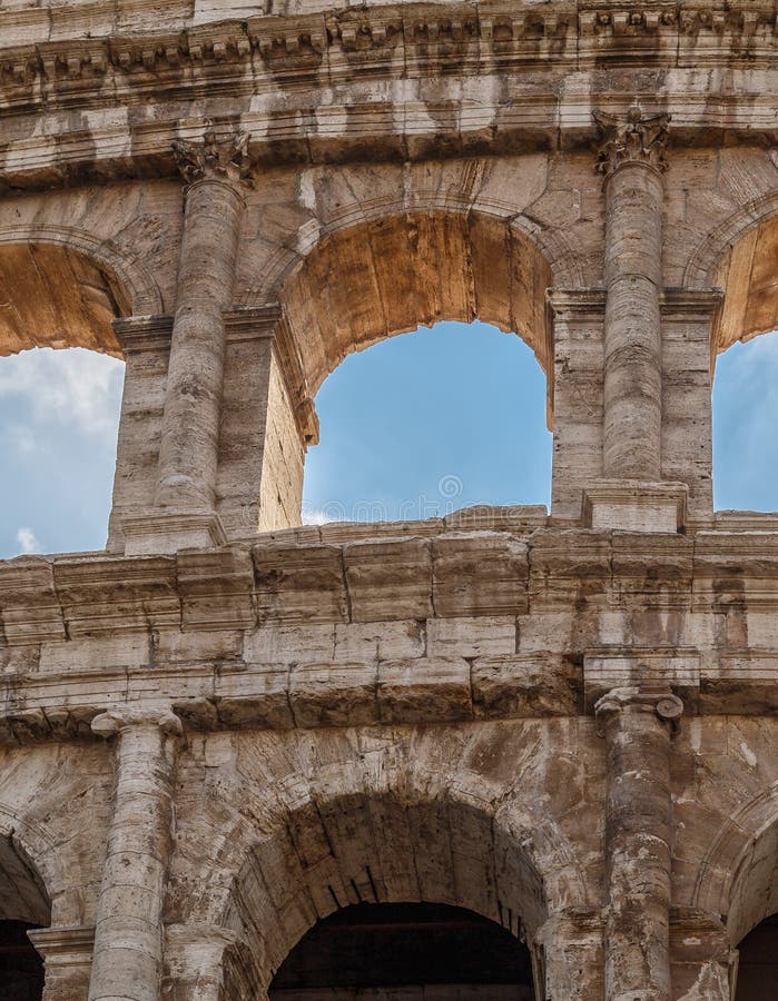 Wall Coliseum, an Architectural Monument, Against the Blue Sky Stock ...