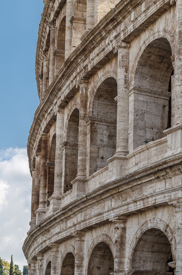 Wall Coliseum, an Architectural Monument in Rome Stock Photo - Image of ...