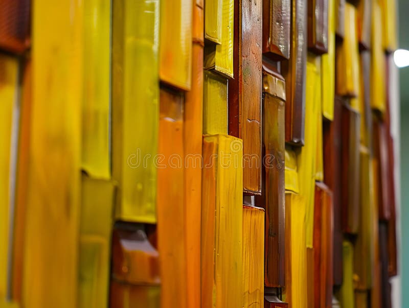 A Wall of Colorful Glass Blocks Stock Image - Image of wall, building ...