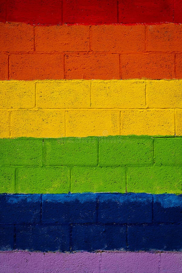 Wall with the Colors of the LGBT Flag Stock Photo - Image of building ...