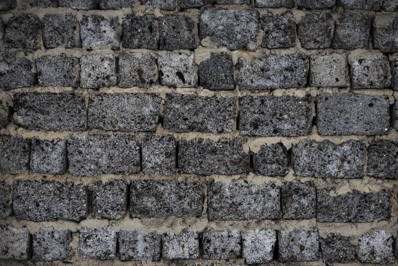 A Wall Composed of Gray Blocks Stock Photo - Image of brickwall, brown ...