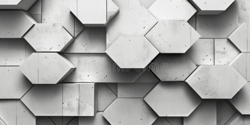 A Wall Composed of Interconnected Hexagonal Shapes in a Geometric ...