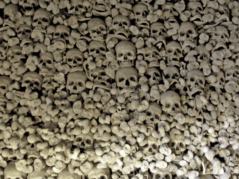 Wall Wall Composed of Real Human Skulls Stock Photo - Image of head ...