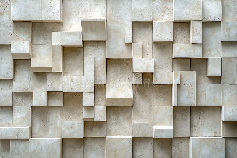 Wall Composed of White Concrete Blocks Stock Illustration ...