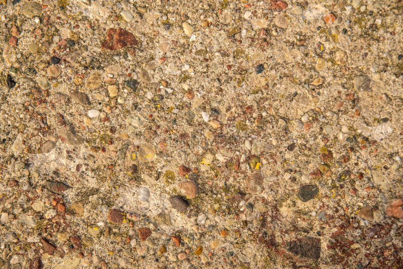 Wall of Concrete with Stones Stock Photo - Image of wall, rough: 135771000