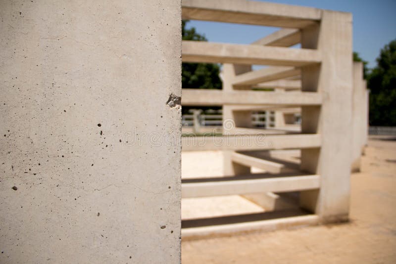 Wall Concrete Structure. Architectural Geometrical Element Stock Image ...