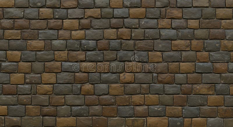 A Wall Constructed with Small, Rectangular Stones Arranged in a ...