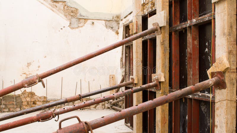 Concrete prop foundation stock image. Image of work, industry - 51617349