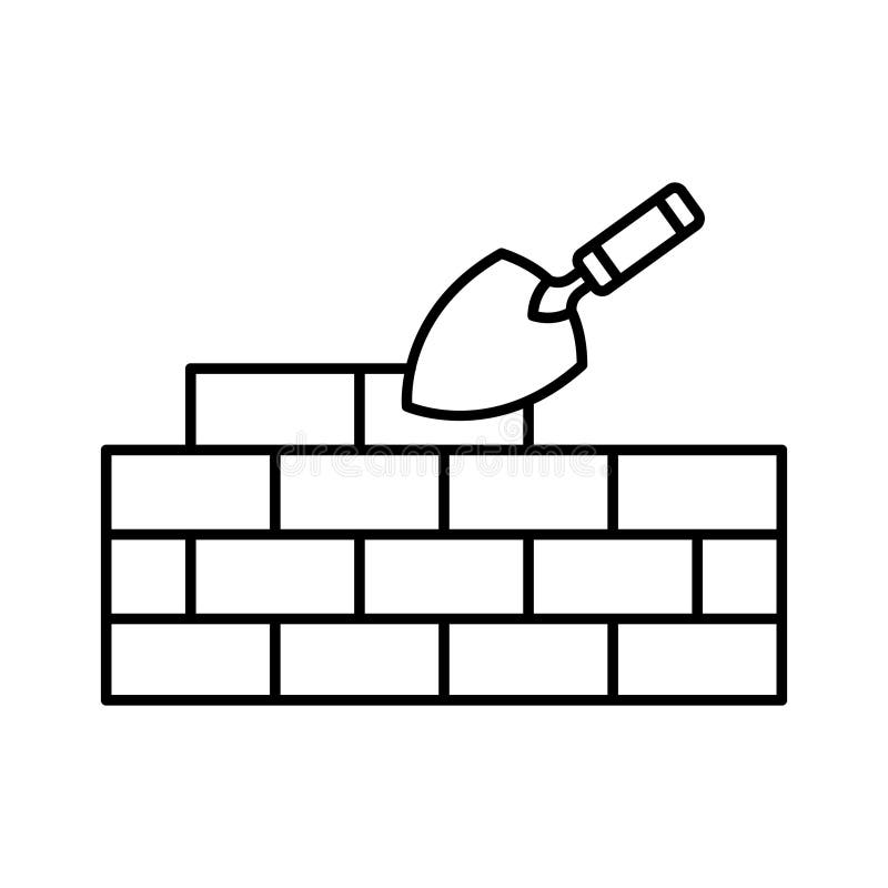 Wall Construction Vector Icon Which Can Easily Modify or Edit Stock ...