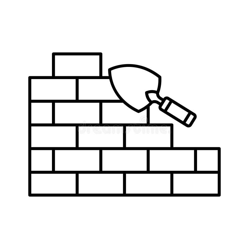 Wall Construction Vector Icon Which Can Easily Modify or Edit Stock ...