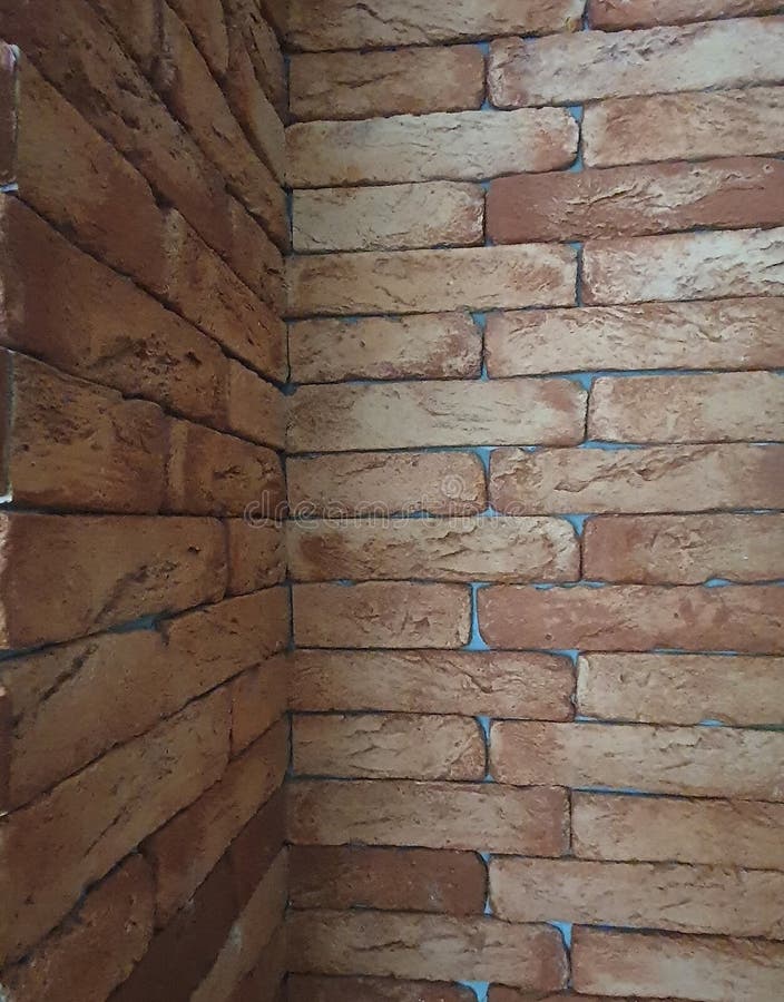 Wall Corner, Decorative Brick, Brown Brick Wall, Brickwork Stock Image - Image of cement ...