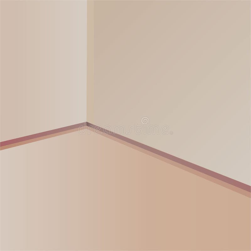 Wall Corner Illustration Empty Room Design Background Vector Art Stock ...