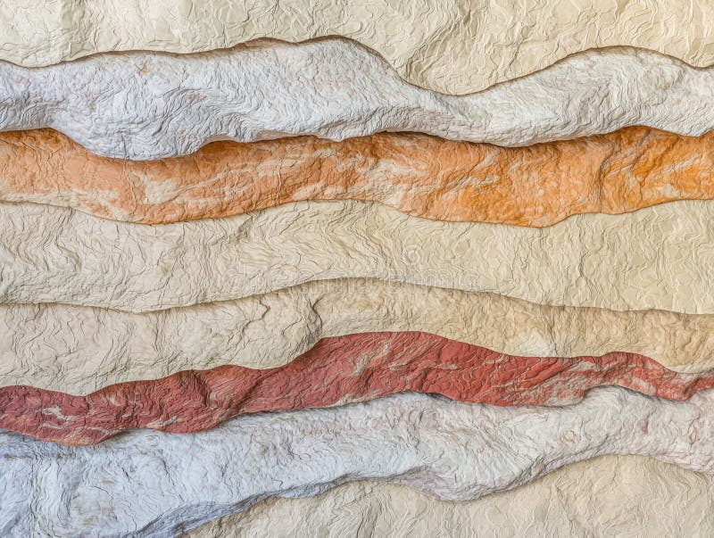 Wall Covered with an Array of Different Colored Paper Sheets in Various ...