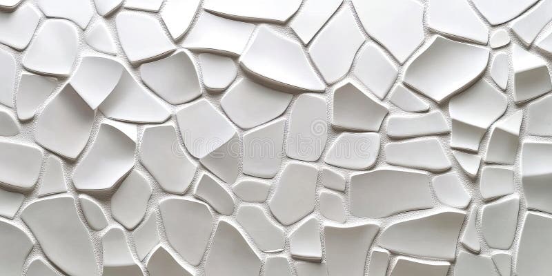 A Wall Covered in Irregular, White Ceramic Tiles Stock Illustration ...