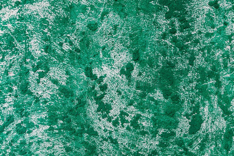 The Wall is Covered with Relief Plaster and Painted Green Stock Photo ...