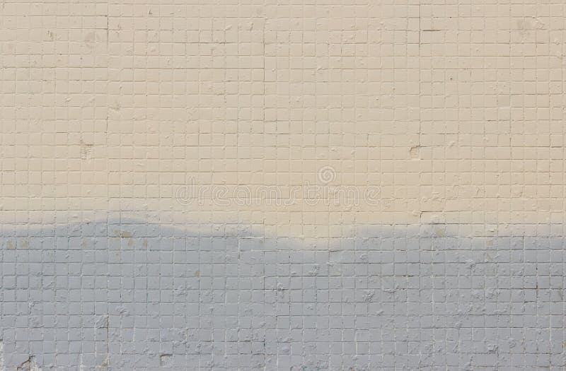 Wall Covered with Tiles, Painted on Top of Beige and Gray Paint for ...