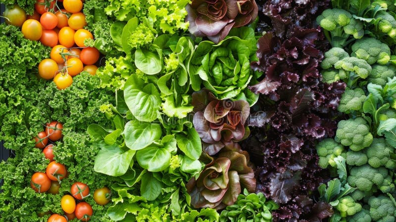 A Wall Covered in Vibrant Fresh Produce Growing in a Hydroponic ...
