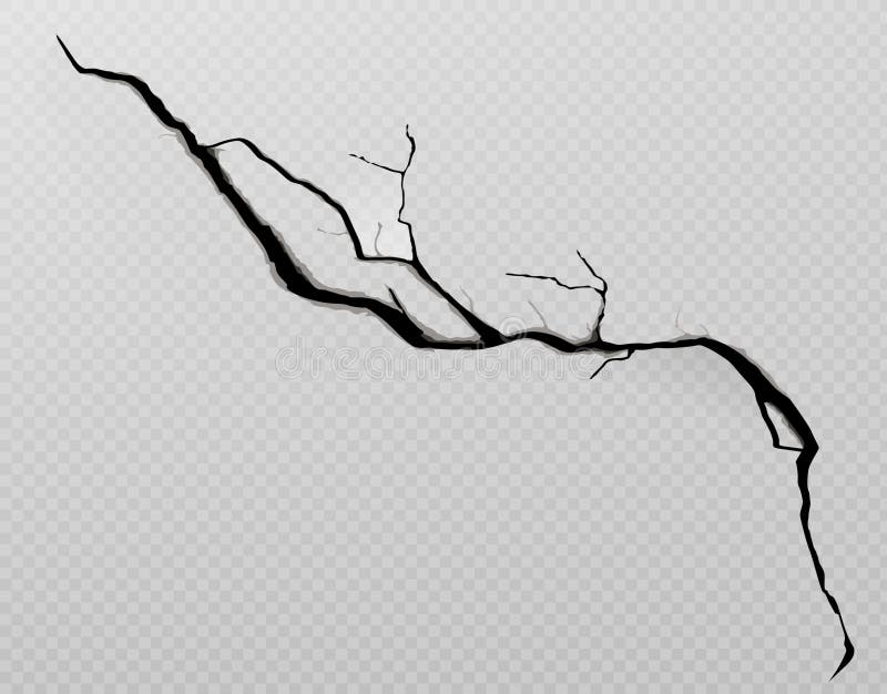 Wall Crack Texture. Broken Ground Line Effect Stock Vector ...