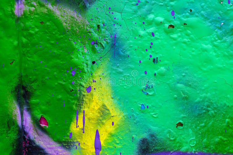 Wall with Cracks Texture, Bright Color Daub Pattern, Abstract Colorful ...