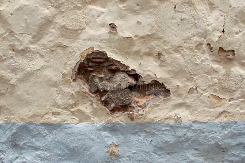 Wall with Cracks and Scratches Stock Image - Image of brick, building ...